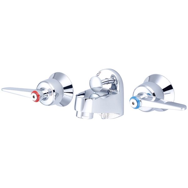 Central Brass Two-Handle Shelf-Back Bathroom Faucet - Polished Chrome ...