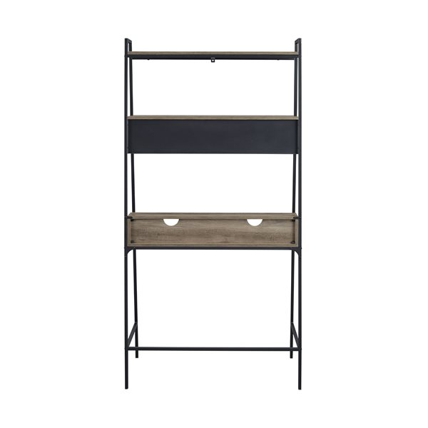 WALKER EDISON 36-in Modern Wood Ladder Computer Desk - Grey Wash ...