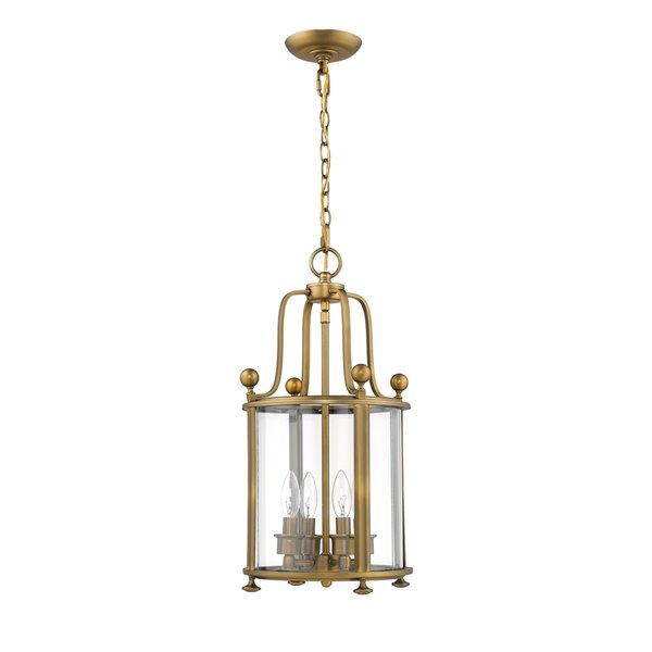 Lustre léger Wyndham de Z-Lite à 4 lumières, 11,5 po x 21,75 po, laiton ...