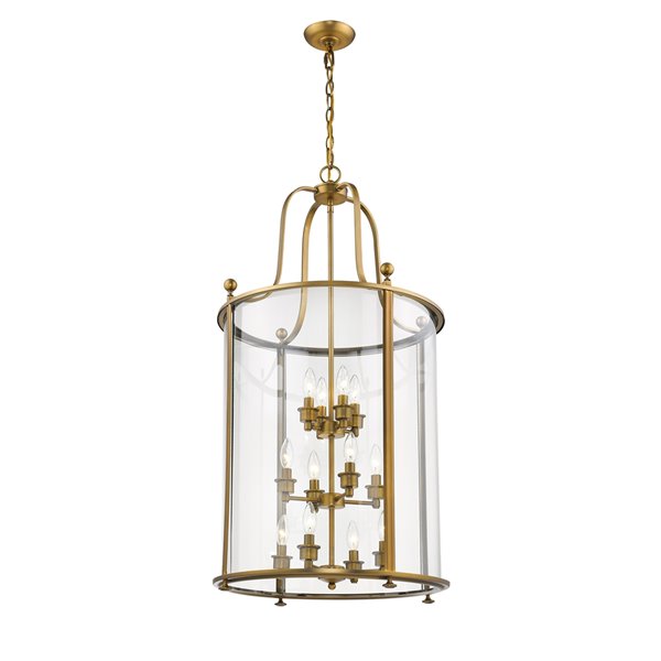 Lustre léger Wyndham de Z-Lite à 12 lumières, 21,5 po x 43,5 po, laiton ...