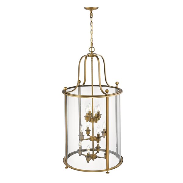 Lustre léger Wyndham de Z-Lite à 12 lumières, 21,5 po x 43,5 po, laiton ...