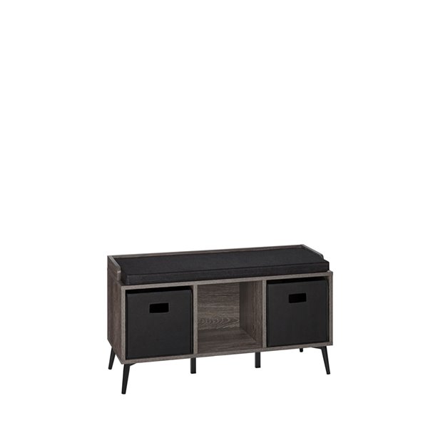 RiverRidge Home Woodbury Storage Bench with Cubbies/2 Bins - 34.88-in x ...