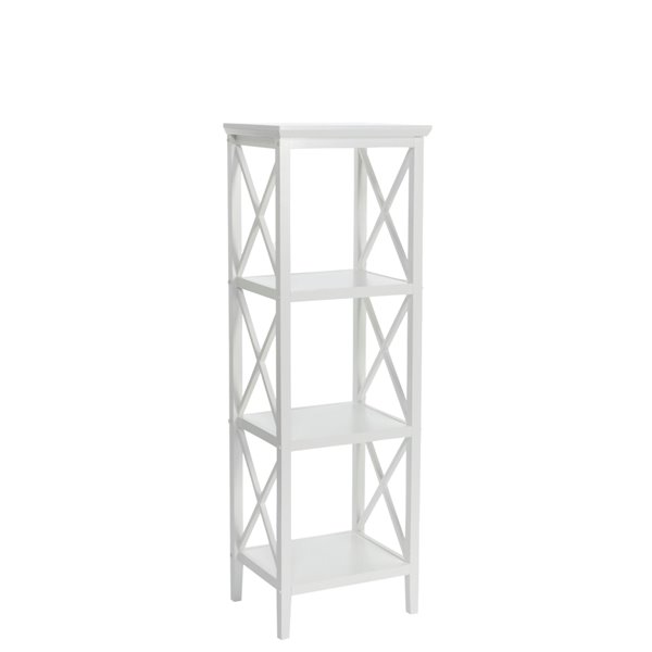 RiverRidge Home X-Frame 4-Shelf Storage Tower - MDF - 13.98-in x 18.11 ...