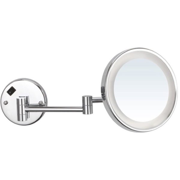 Nameeks Glimmer Wall Mounted Makeup Mirrors In Chrome - 4.5-in x 8-in x ...