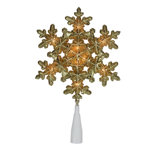 Northlight Lighted Snowflake Christmas Tree Topper - Clear Lights - 9 ...