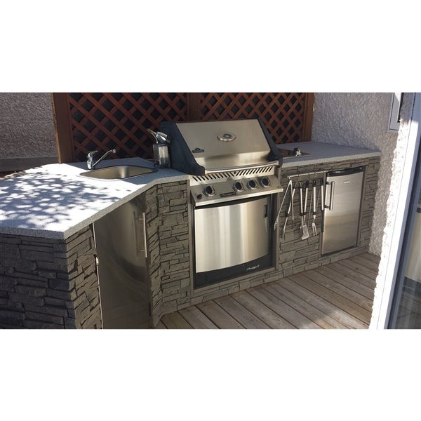 Quality Stone Stacked Stone - Right Corners - Grey Blend - 4-Pack QSSSG ...