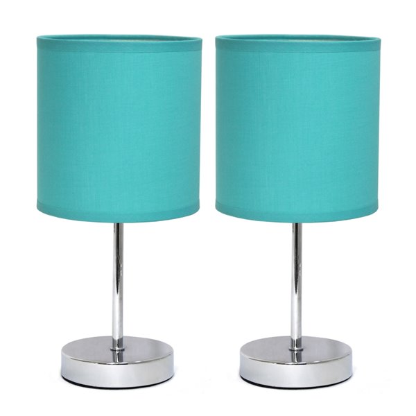 Mini lampes de table Simple Designs de base chromée avec abat-jour en ...