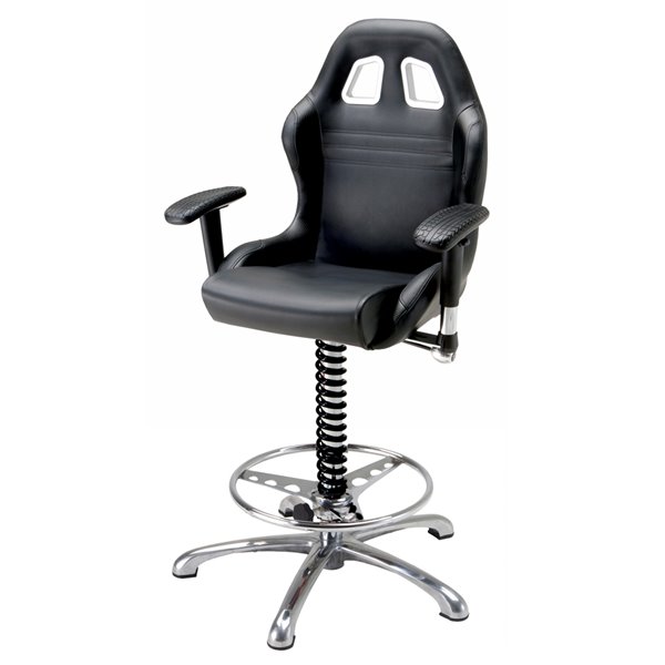 Pitstop Crew Chief Racing Course Chair - Black BC6000B | RONA