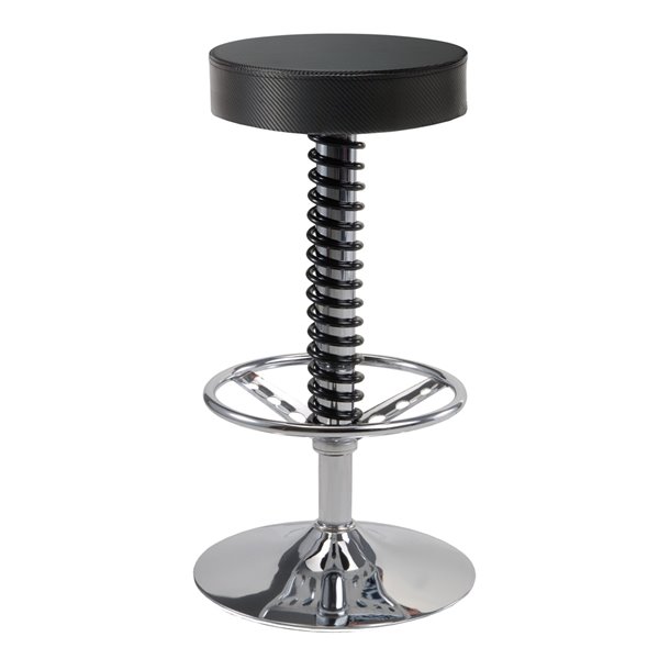 Pitstop Pit Crew bar stool - Carbon Fibre - 15.5-in x 17.5-in x 16-in ...