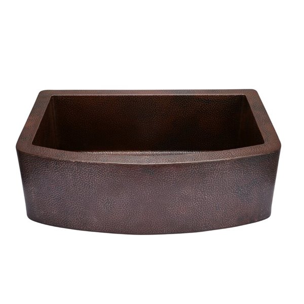 Hahn Copper Farmhouse Curved Kitchen Sink - Single Bowl - 33-in ...