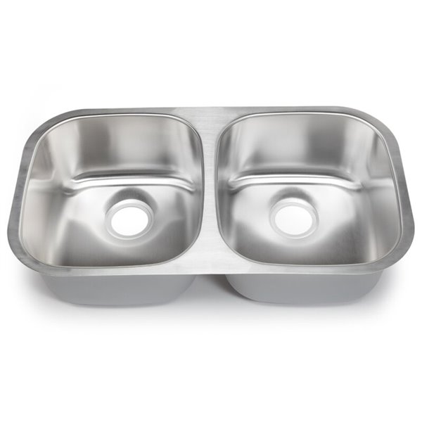 Hahn Classic Chef Undermount Kitchen Sink - Double Equal Bowl - 32-in ...