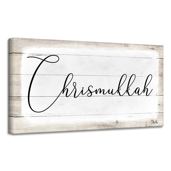 Ready2HangArt 'Chrismukkah' Hanukkah Canvas Wall Art VMTQ287-GWC816 | RONA