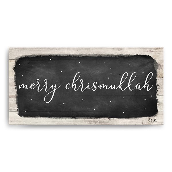 Ready2HangArt 'Merry Chrismukkah' Hanukkah Canvas Wall Art VMTQ280 ...