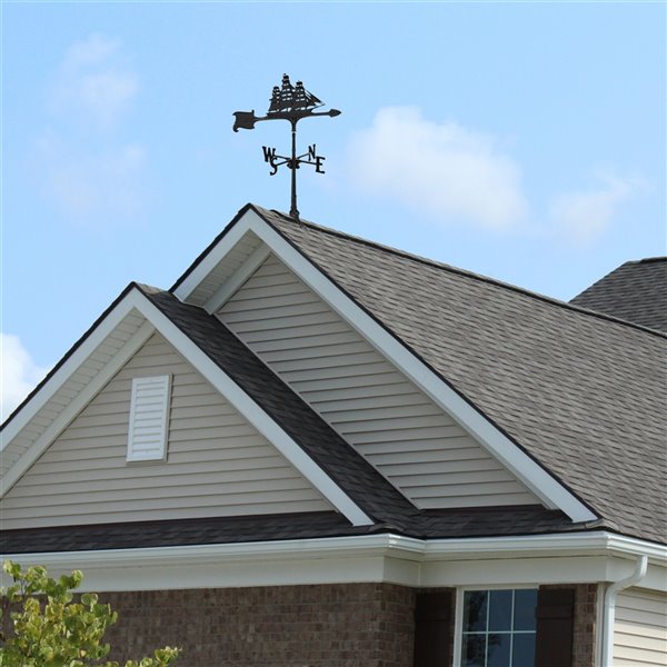 Klassen Bronze Vessel Roof-Mount Weathervane - Black Cast Aluminum ...
