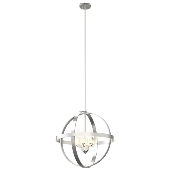 DVI Compass Pendant Light - 6-Light - 20.25-in x 20.25-in - Satin ...