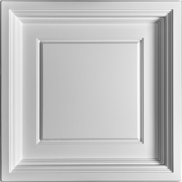 Ceilume Madison White Ceiling Tiles 2-ft x 2-ft - Pack of 4 10032201-4 ...