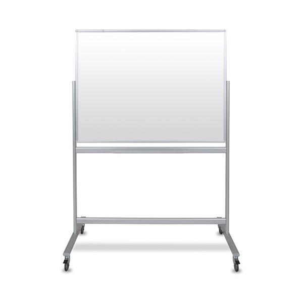Luxor Double-Sided Mobile Magnetic Glass Marker Board - 48-in x 36-in ...
