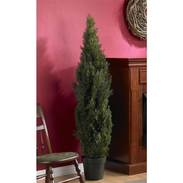 Nearly Natural Mini Cedar Pine Tree - Indoor/Outdoor - 5-ft - Green ...