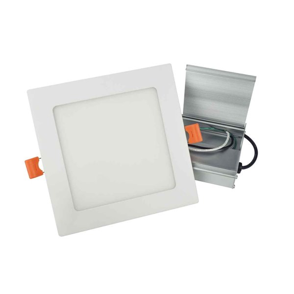 American Imaginations White Integrated LED Square Recessed Light Kit ...