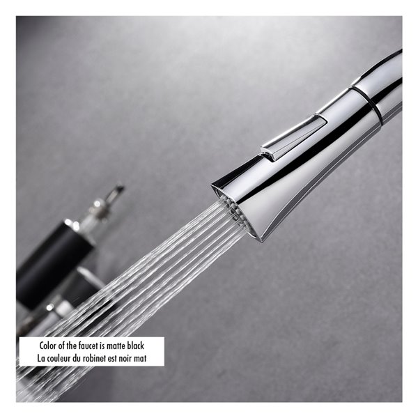 akuaplus® AIMI 1-Handle Kitchen Faucet - Matte Black RC1005BL | RONA