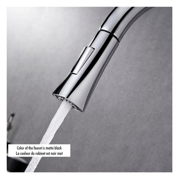 akuaplus® AIMI 1-Handle Kitchen Faucet - Matte Black RC1005BL | RONA