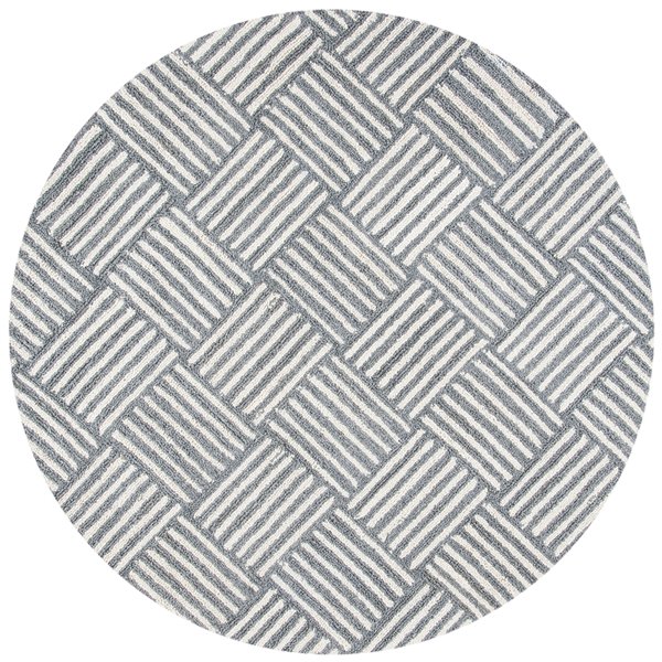 Safavieh Abstract Round Area Rug - Handcrafted - 6-ft x 6-ft - Dark ...