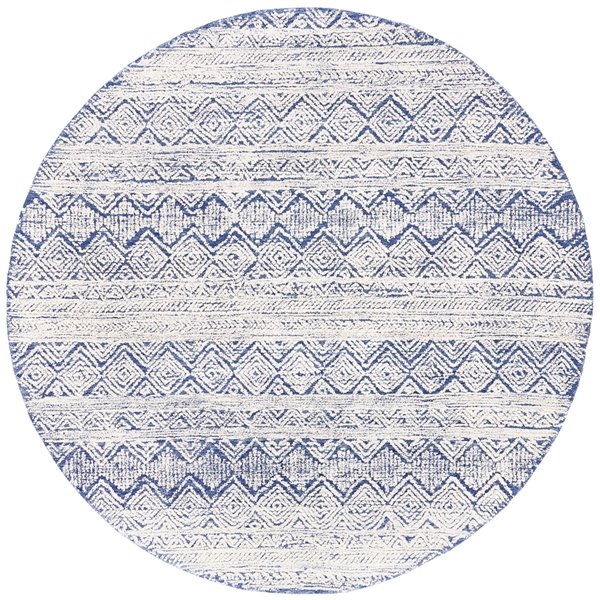Safavieh Abstract Round Area Rug - Handcrafted - 6-ft x 6-ft - Blue ...