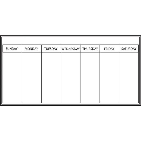 WallPops Weekly Calendar Self-Adhesive Wall Sticker - 26-in x 26-in ...