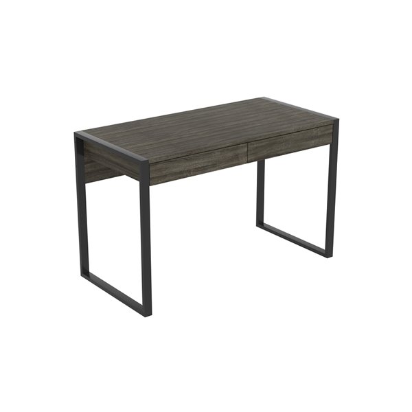 Safdie & Co. Computer Desk - 2 Drawers - 30-in x 47.5-in - Dark Grey ...