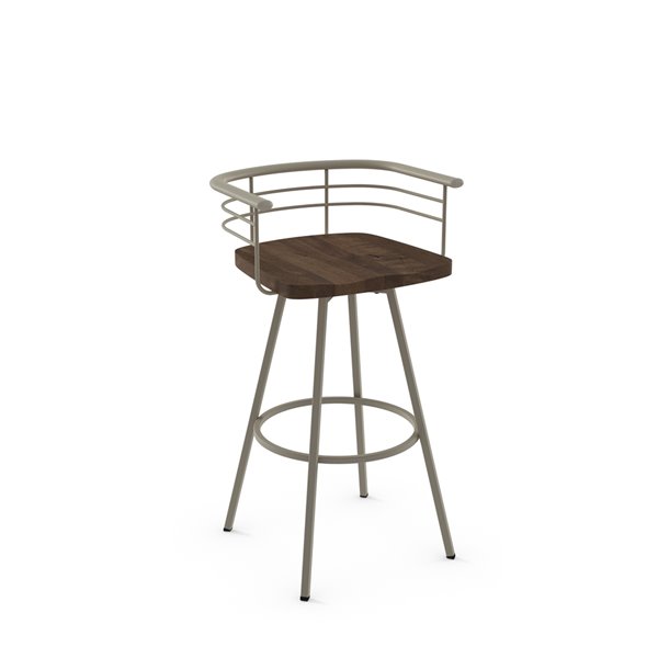 Amisco Denton 25.88-in Swivel Counter Stool - Dark Brown Distressed ...