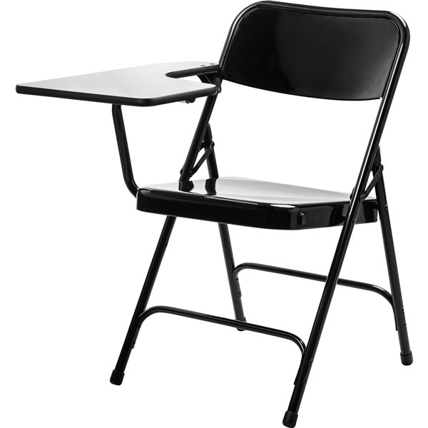 National Public Seating Right Tablet Arm Folding Chair - Black - 2-Pack ...
