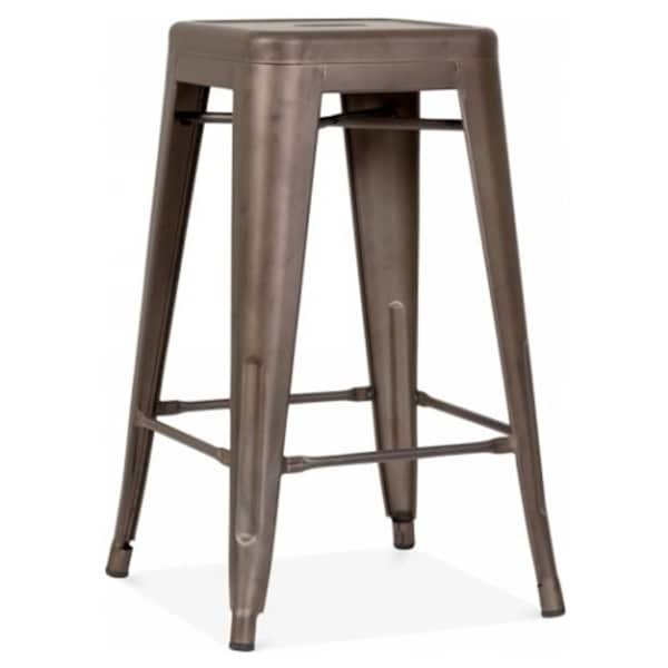 Nicer Interior Tolix Counter Stool - Silver - Set of 4 AP5516C-GM-4 | RONA