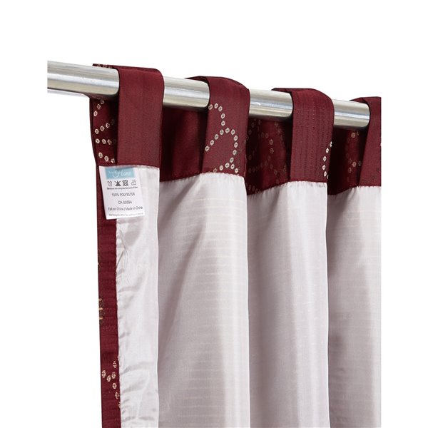 Panneau de rideau simple passe-pôle Rolea par North Home, 96 po ...