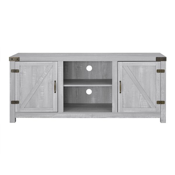 Walker Edison Farmhouse TV Stand - 58-in - Stone Grey LW58BDSDST | RONA