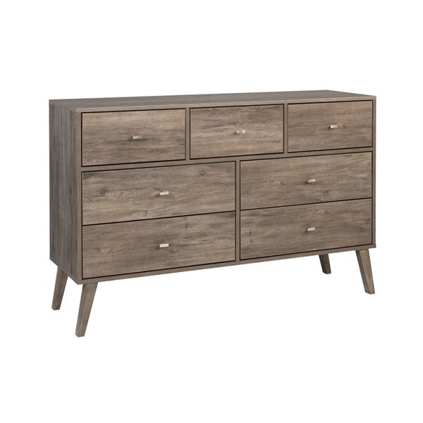 Prepac Milo 7-Drawer Dresser - Drifted Gray DDBR-1407-1 | RONA