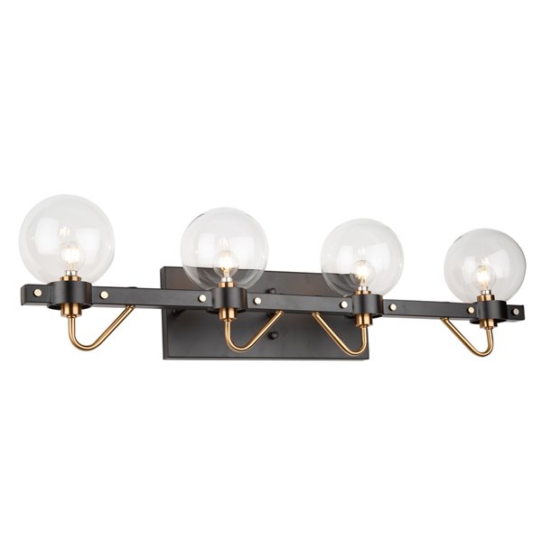 Artcraft Lighting Chelton 4-Light Wall Light - Black AC11424CL | RONA