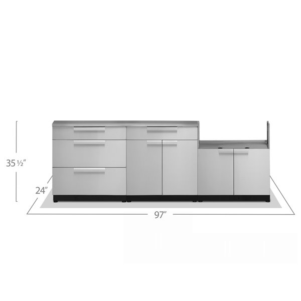 NewAge Products Modular Outdoor Kitchen - 86.88-in x 36.5-in ...