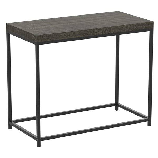 Safdie & Co. Modern Contemporary Wood Top Metal Frame Rectangular End ...