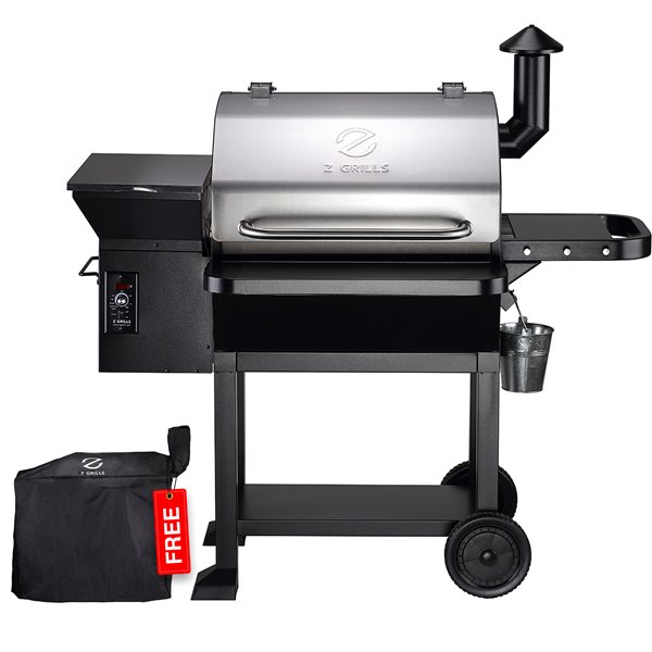 Z GRILLS ZPG-10002E 1060 sq in Pellet Grill and Smoker, Stainless Steel ...