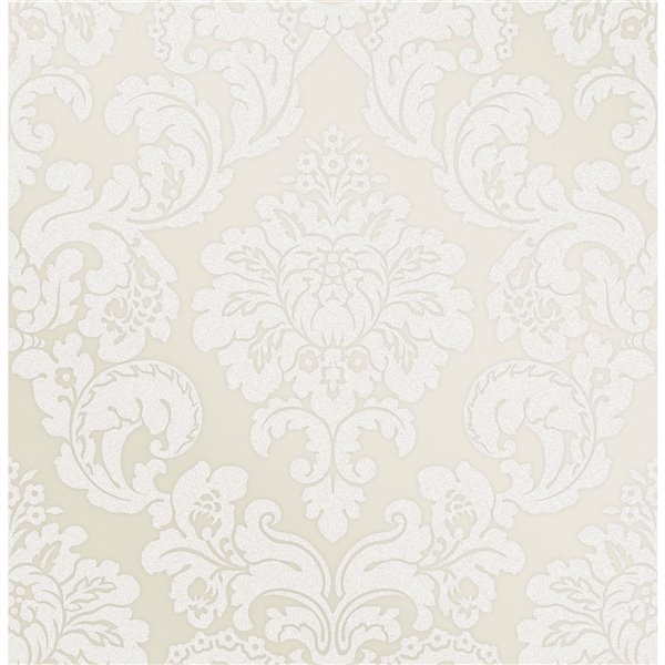 Advantage Margot Damask Wallpaper - Cream 2834-42232 | RONA