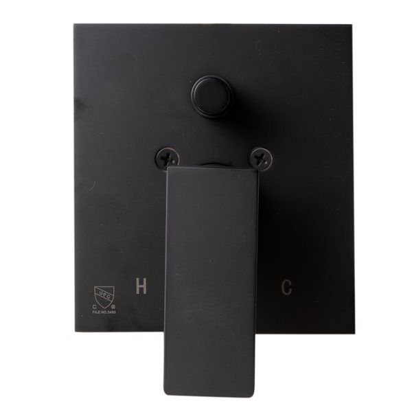 ALFI brand Shower Valve with Square Lever Handle/Diverter - Black Matte ...