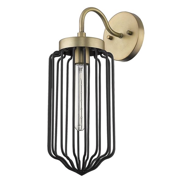 Acclaim Lighting Reece 6.25-in 1-Light Aged Brass Transitional Wall ...