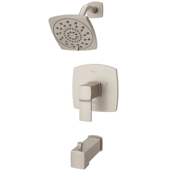 Pfister Deckard 1-Handle Tub and Shower Trim - Brushed Nickel LG89-8DAK ...