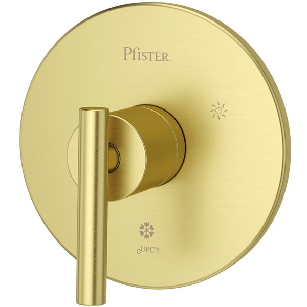 Pfister Contempra 1-Handle Tub/Shower Valve Trim - Brushed Gold R89 ...