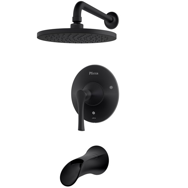 Pfister Rhen 1-Handle Tub and Shower Trim - Matte Black LG89-8RHB | RONA