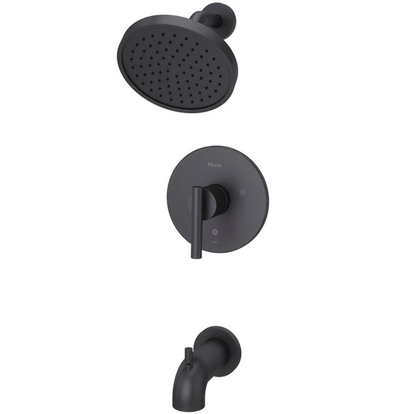 Pfister Contempra 1-Handle Tub and Shower Trim Kit - Matte Black LG89 ...