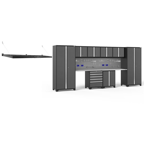 NewAge Products Pro Series Cabinet Set - Steel and Stainless Steel - 5 ...