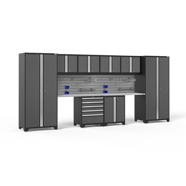 NewAge Products Pro Series Cabinet Set - Steel and Stainless Steel - 5 ...