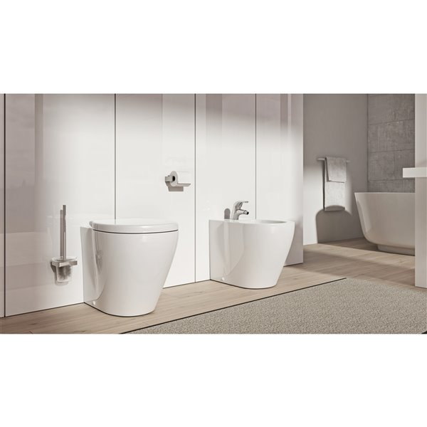 Volkano Flow Toilet Paper Holder With Shelf - Matte Black V4055 | RONA