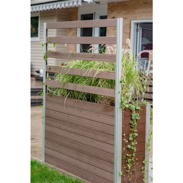 Vita Urbana Parklette Large Planter with Trellis - 59-in L x 16-in W x ...